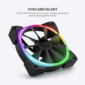 NZXT Kraken Z73 RGB 360mm - RL-KRZ73-R1 - AIO RGB CPU Liquid Cooler - Customizable LCD Display - Improved Pump - Powered by CAM V4 - RGB Connector - Aer RGB 2 120mm Radiator Fans (3 Included) Black