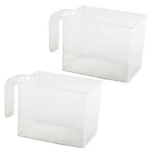 Omega 8006 Juicer Replacement Bowl Set - Pulp and Juice Collection Plastic Clear Containers Cup (2 Rectangle Bowls)