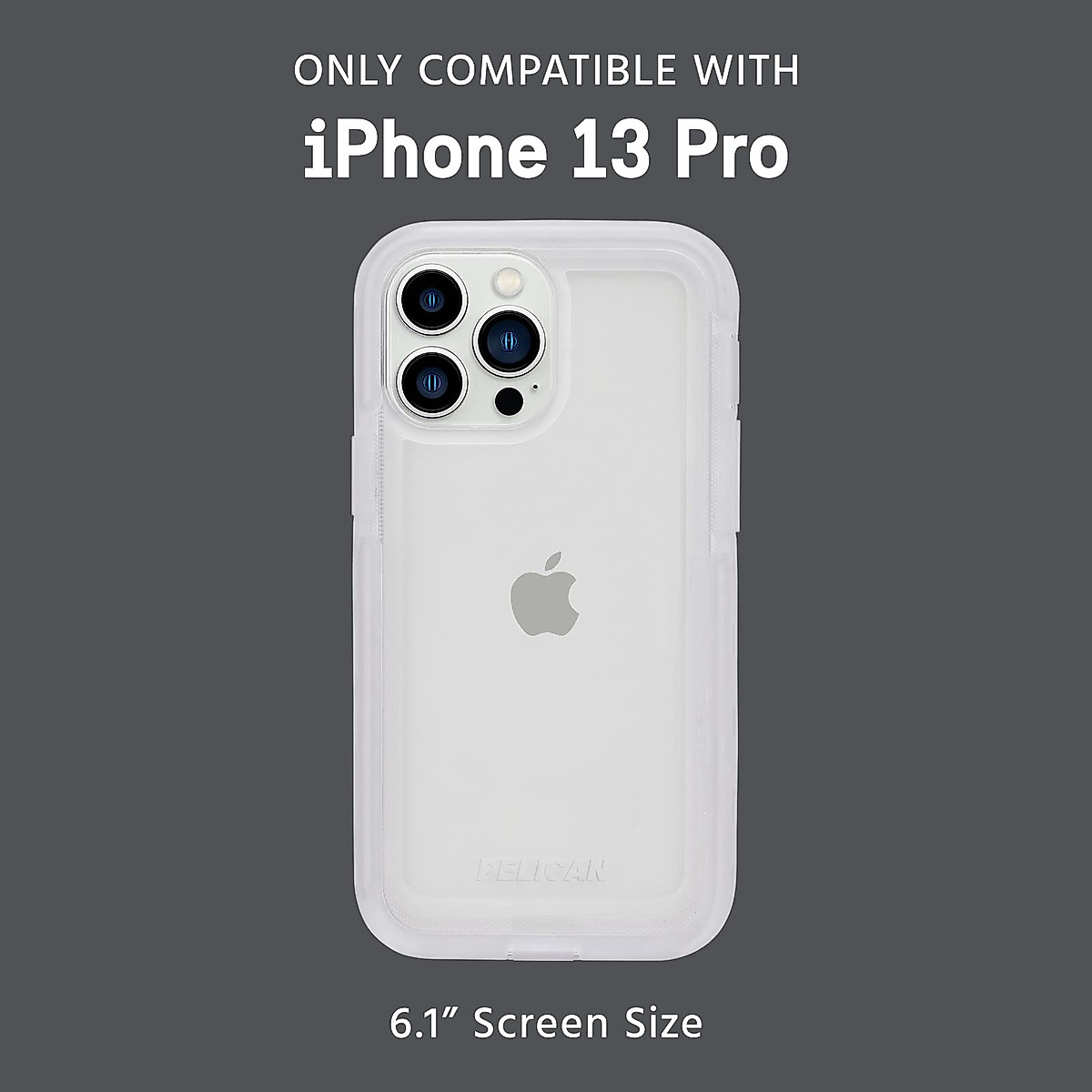 Pelican Voyager Series - iPhone 13 Pro Case - 18ft Military Grade Drop Protection, Compatible with Wireless Charging - With Belt Clip Holster - Heavy Duty, Rugged, Anti Yellowing - Clear