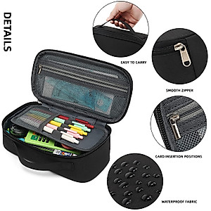 XQXA Large Capacity Pencil Case Multi-Slot Pencil Pouch Durable Pencil Box Portable Makeup Bag with Handle for Office