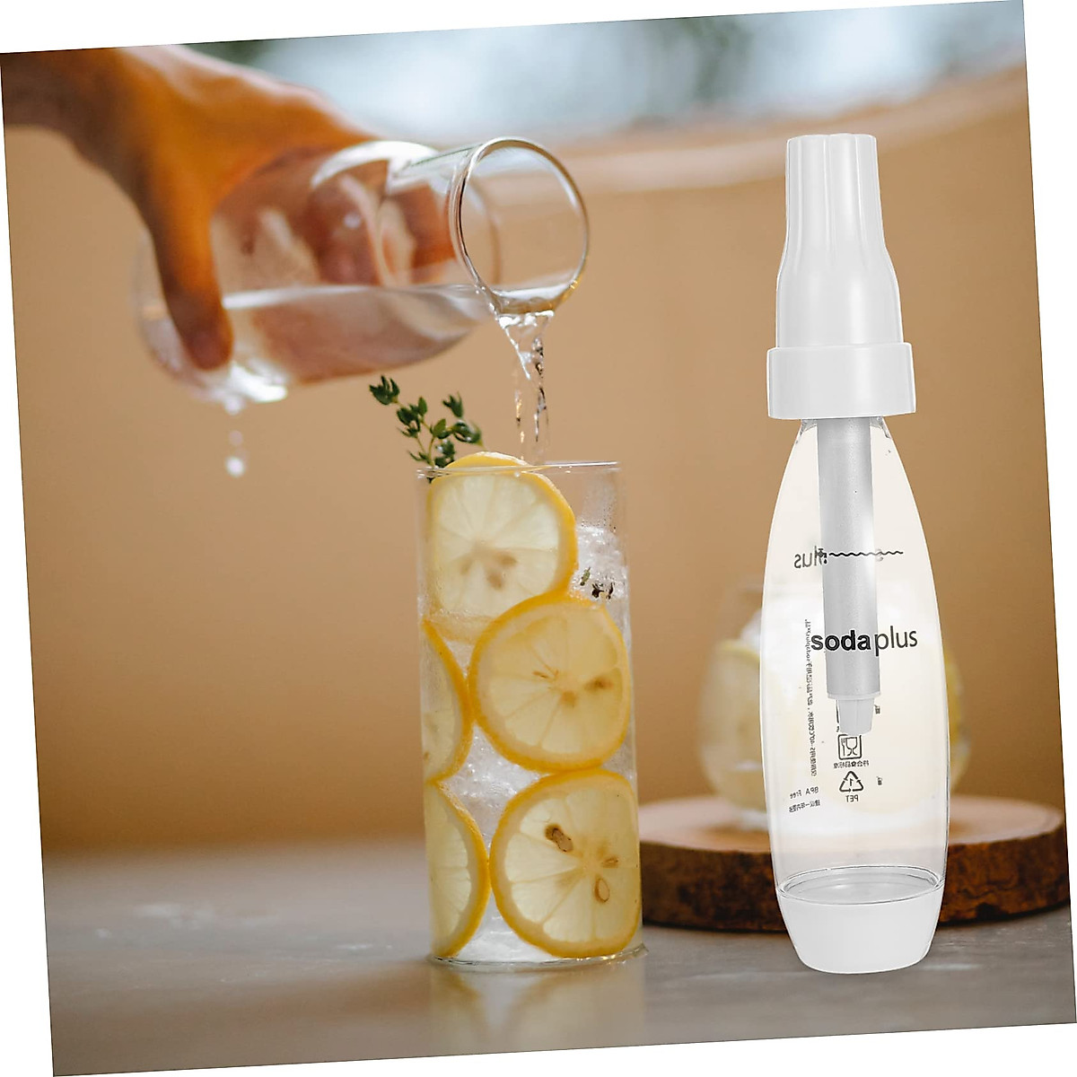 TIDTALEO 1pc sparkling water machine water carbonator DIY tools carbonated drink maker carbonating soda machines for home Beverage Maker Tool chemical machine white food grade bpa household