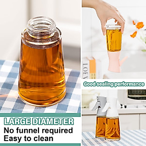 Lallisa 4 Pcs Oil Sprayer for Cooking 180 ml Glass Olive Mister Oil Dispenser Bottle for Kitchen Vinegar Spritzer for Air Fryer Gadgets Making Baking Frying Bbq Salad Accessories