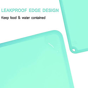 Silicone Non-Slip Baby Placemat, Children Place mat for Kids Baby Toddlers, BPA Free Children’s Dining Food Mat - Baby Green