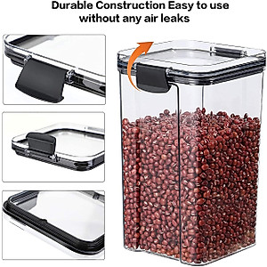 Cereal Container Storage Set,Airtight Food Storage Containers with Lids,Airtight Large Dry Food Storage Containers,BPA Free Dispenser Plastic Cereal Storage Containers (121.2 oz,2 PC)