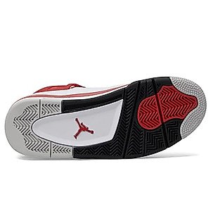 Jordan Boy's Air 4 Retro (Big Kid) White/Fire Red/Black/Neutral Grey 7 Big Kid M