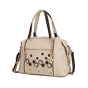 MKF Collection Tote Bag for Womens Top-Handle Satchel & Messenger Purse Beige