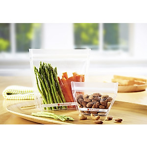 Full Circle Ziptuck Reusable Travel Bag Set – 1 Mini Bag and 1 Travel Bag - Multi-Use Leak-Free Travel Storage Bags – BPA-Free, Food-Safe & Reusable, Clear