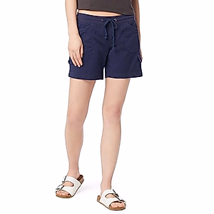 Unionbay Women's Christy Stretch Knit Waist Convertible Short, Navy, Small