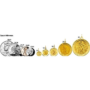 All Patron Saints Round St. Christopher Necklace Medal Solid 925 Sterling Silver With Jewelry Gift Box - Personalized Engraving (Size 25 MM (Adult Male)