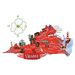 Allport Editions Hello : Virginia Kitchen Towel - 100% Cotton Kitchen Dish Towel