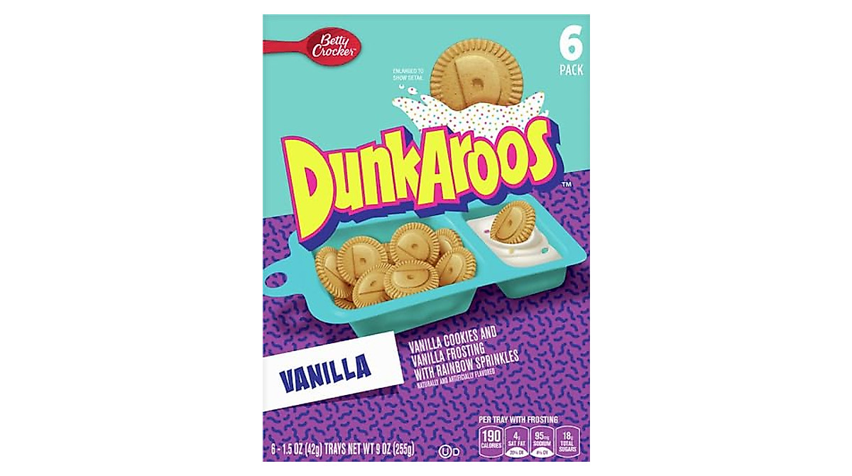 Dunkaroos Vanilla Cookies & Frosting - 6 ct Snack Pack