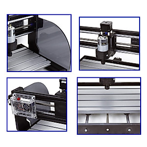 RATTMMOTOR CNC 3018 PRO MAX CNC Router Machine Kit DIY Mini CNC Wood Router Machine 3 Axis GRBL Control Engraver Milling Cutting Machine Working Area 300x180x45mm for Plastic/Wood/Acrylic/PVC/PCB