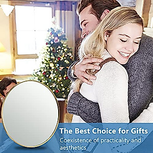 TITAMEG 24 inch Round Mirror, Round Bathroom Mirror, Gold Framed Round Wall Mirror, Circle Mirror for Wall, Bathroom,Bedroom, Living Room, Entryway