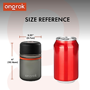 ONGROK Glass Storage Jar, 180ml, 3 Pack, Color-Coded Airtight Glass Containers, UV Air Proof Herb Jar to Stash Goods with Care with Child Resistant Lid