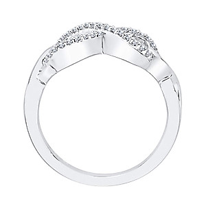 KATARINA Infinity Diamond Ring in Sterling Silver (1/8 cttw, I-J, SI) (Size-6)