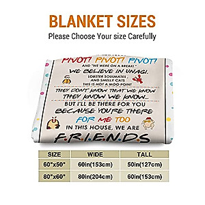 Launchigo Personalised Friends Series Blanket. Fleece Throw Friends TV Show Blanket with Dialogues for Friends Fan. Best Gift for Christmas & Birthday. (Friends Blanket 01, 60" X 80")