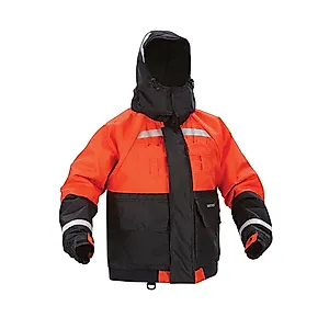 Onyx Deluxe Flotation Jacket with Arcticshield Technology Hood, Large, Orange/Black