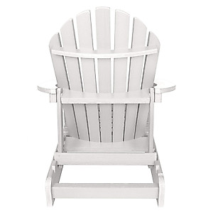 Highwood AD-CHL1-WHE Hamilton Made in the USA Adirondack Chair, Adult Size, White