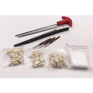 Air Gun/Air Rifle/Air Soft Cleaning kit Cleaning pad/Rod/Brush Luftgewehr Reinigung & Instandhaltung .177/.22/.25