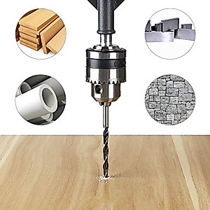 3/8 inch Hand Drill Manual Hand Crank Drill with 8Pcs Drill Bit Set, Safe Double Pinions DesignHand Drill for Wood Plastic and Metal