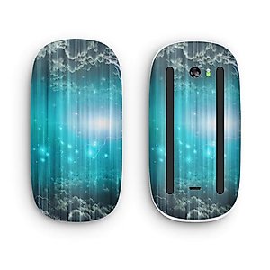 Design Skinz Teal Twilight Zone with Strikes of Lightening Vinyl Decal Compatible with The Apple Magic Mouse 2 (Wireless, Rechargable) with Multi-Touch Surface