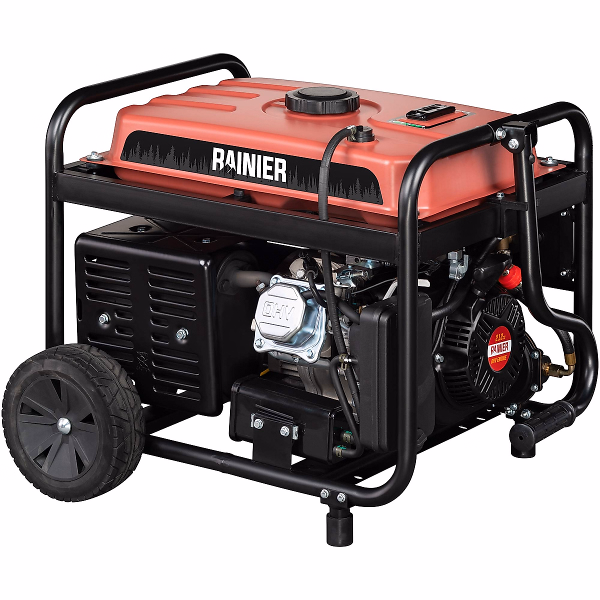 RAINIER R4400DF Dual Fuel (Gas and Propane) Portable Generator with Electric Start - 4400 Peak Watts & 3600 Rated Watts - CARB Compliant