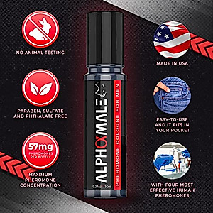 AlphaMale Pheromone Cologne for Men - Premium Pheromone Infused Oil Cologne - Men's Cologne to Attract Women (0.34oz)