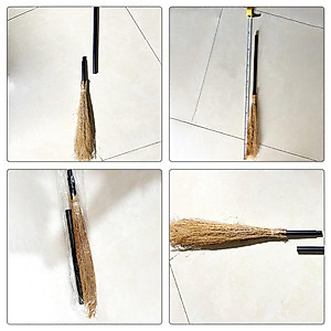 NUOBESTY Masquerade Witch Broom Wizard Broomstick Broom Prop Home Accessories Decor Toy Witch Broom Halloween Cosplay Accessories Broom Ornament Decor for Home Dreses Wooden Household