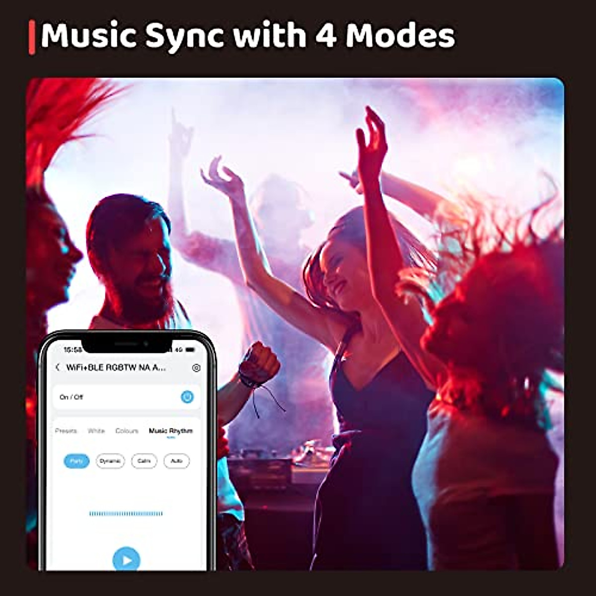 OREiN Smart WiFi Light Bulbs, Music Sync RGBTW LED Light Bulbs Color Changing Light Bulb, A19 E26 60W Equivalent, Dimmable Multicolor Smart Bulbs That Work with Alexa/Google Home, 800LM CRI>90, 4 Pack