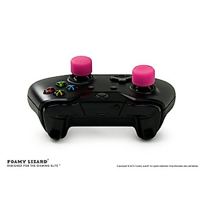 AceShot Thumb Grips (8pc) for Xbox One (Series X, S) & Steamdeck by Foamy Lizard – Sweat Free 100% Silicone Precision Raised Antislip Rubber Analog Stick Grips For Xbox One Controller (8 grips) PINK