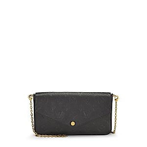 Louis Vuitton, Pre-Loved Black Monogram Empreinte Pochette Felicie, Black