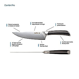 Zyliss E920273 Comfort Pro Paring Knife | 11 cm/4.5 Inch | German Stainless Steel | Black Handle | Professional Kitchen Knife/Vegetable Knife | Dishwasher Safe | 25 Year Guarantee