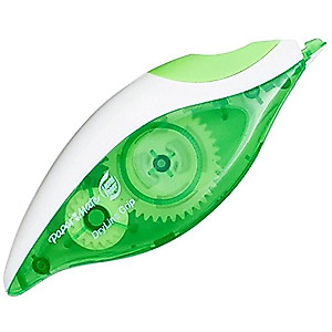 Paper Mate 660415 Liquid Paper DryLine Grip Correction Tape Dispenser, Pack of 4; Transparent Green Body; 1/5 inches Wide x 27.8 feet Long White Tape; Applies Dry, Rewrite Instantly; Swivel Tip