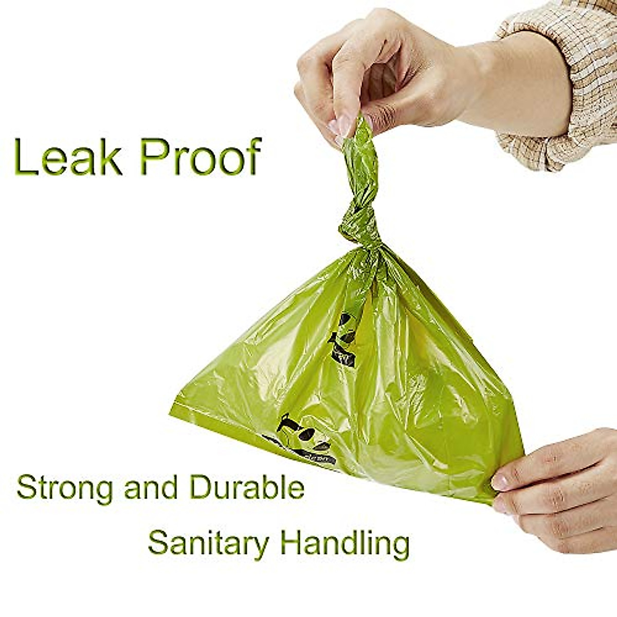 ECO-CLEAN Dog Poop Bags, 24 Rolls/360 Bags with Dispenser, Dog Waste Bags, Unscented, Leak-Proof, Easy Tear-Off