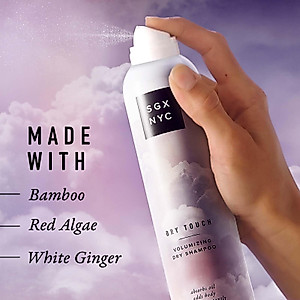 SGX NYC Dry Touch Volumizing Dry Shampoo - Paraben Free, Vegan Dry Shampoo Spray Absorbs Excess Oil - Fresh and Bouncy Hair with No Residue - 6.5 oz