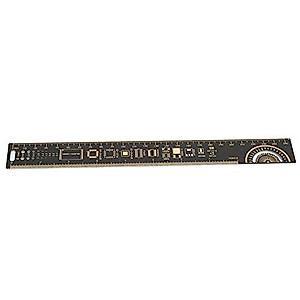 PCB Ruler, Multifunctional Ruler Electronic Engineers Ruler 10 inch 25cm Printed Circuit Board Ruler