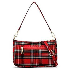 Ro Rox Sheena Tartan Check Punk 90's Crossbody Purse Handbag