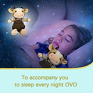 Rural Cow Stuffed Animals-Cute Stuffed Cow Plush with White Veil-Fluffy Cow Plush Toys-Comfortable for Birthday Gift 12.5 Inches