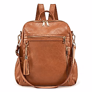 FUDYNMALC Backpack Purses for Women, Fashion Multipurpose Design Handbags and Shoulder Bag, Convertible PU Leather Travel Bag