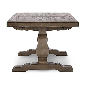 Kosas Home Quincy Reclaimed Pine Extension Dining Table in Weathered Brown