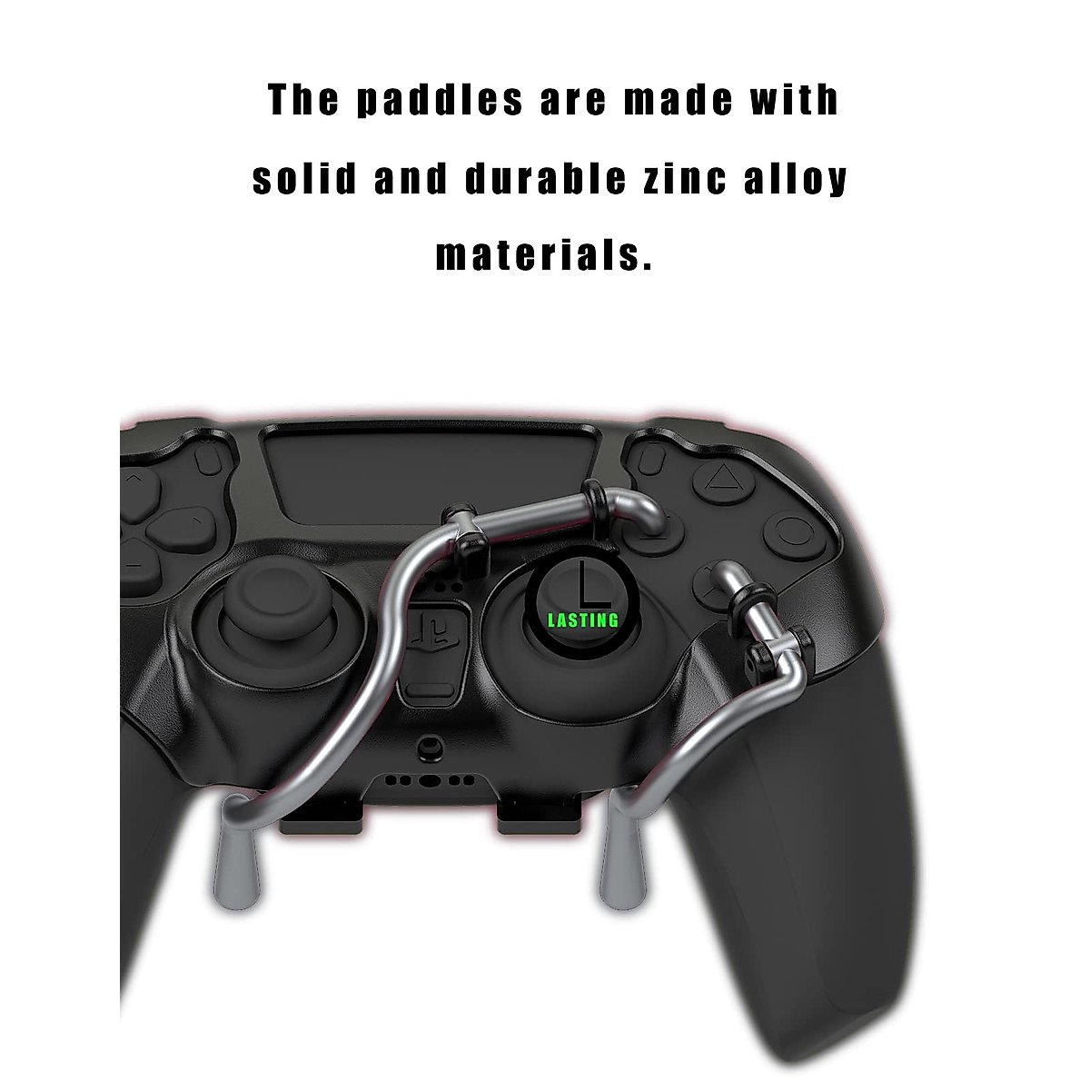 EXknight Leverback V2 Paddles Attachment, Back Buttons Adapter for PS5 Controller | Fit with Thumb Grips (Black)