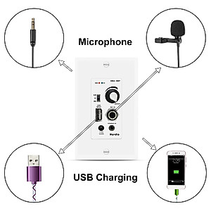 Herdio 5.25'' Bluetooth Ceiling Speakers, 600W 2-Way Flush Mount Speaker System with Receiver Perfect for TV Home Theater Living Room Office (2 Pairs, White)