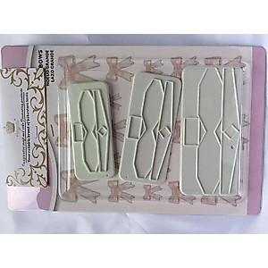 Anyana ribbon bowknot bow tie cutter set cookie impression mold plastic cutter fondant sugar paste cutter gum paste Modelling Tools for Cake Cupcake Toppers Decoration Pack of 3