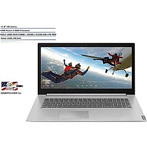 Lenovo 2019 Newest PC IdeaPad L340: 17.3 HD Display, AMD Ryzen 5-3500, 16GB Ram, 1TB HDD WiFi, Bluetooth, DVDRW, USB-C, HDMI, Webcam, Dolby Audio, Win 10, 32GB USB Card
