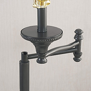 Kenroy Home 33051BBZ Wentworth Swing Arm Floor Lamp with Burnished Bronze Finish, Classic Style, 59.25" Height, 28.25" Width, 20" Depth