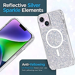 Case-Mate iPhone 13 Case - Twinkle Stardust [10FT Drop Protection] [Compatible with MagSafe] Magnetic Cover with Cute Bling Sparkle for iPhone 13 6.1", Anti-Scratch, Shock Absorbent, Slim Fit