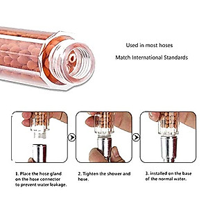 Nosame® Led Shower Head, Filter Filtration High Pressure Water Saving 7 Colors Automatically No Batteries Needed Spray Handheld Showerheads 1.6 GPM for Dry Skin & Hair