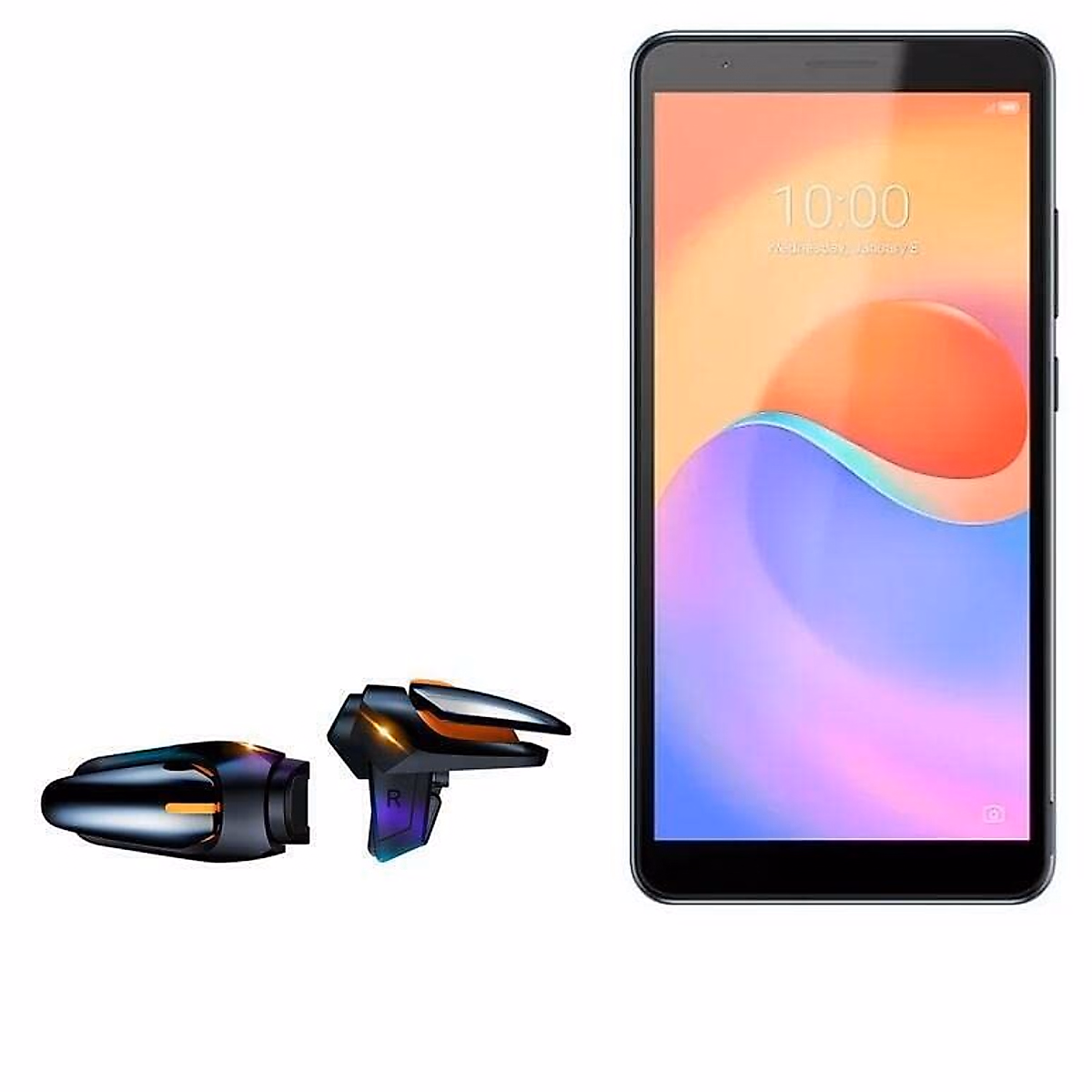 BoxWave Gaming Gear Compatible with ZTE Blade A31 Plus (Gaming Gear by BoxWave) - Touchscreen QuickTrigger Auto, Trigger Buttons Autofire Gaming Mobile FPS for ZTE Blade A31 Plus - Jet Black