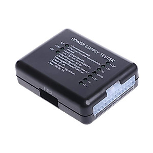 Optimal Shop 20/24 4/6/8 Pin Power Supply Tester for SATA,IDE,HDD,ATX,ITX,BYI Connectors-Black