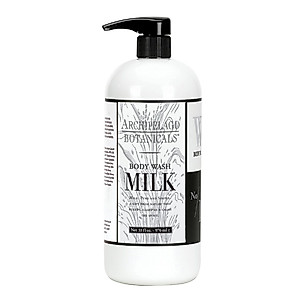 Archipelago Botanicals Milk Body Wash, Cleansing and Moisturizing Body Wash for Dry Skin, Soft and Smooth Skin, Free from Parabens, Phthalates and GMOs (33 oz)
